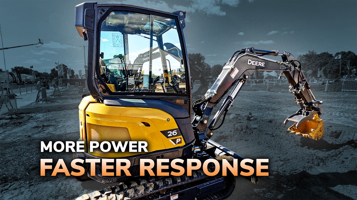 Deere updates 17 & 26 P-Tier excavators - Machinery Asia